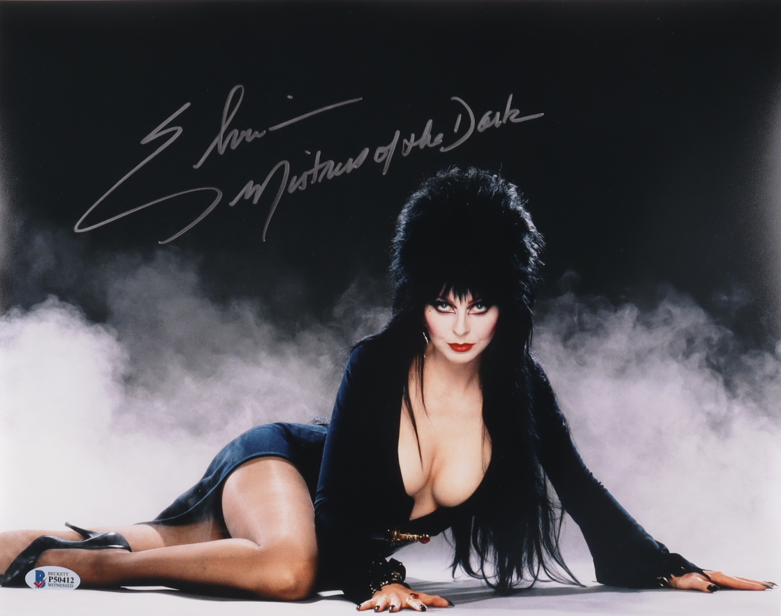 Elvira Signed Elviras Halloween Special 11x14 Photo Inscribed