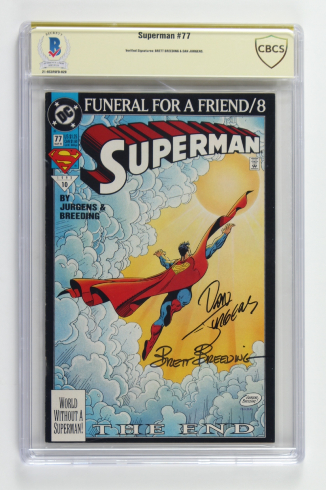 Dan Jurgens & Brett Breeding Signed 1993 "Superman" Issue #77 DC Comic ...