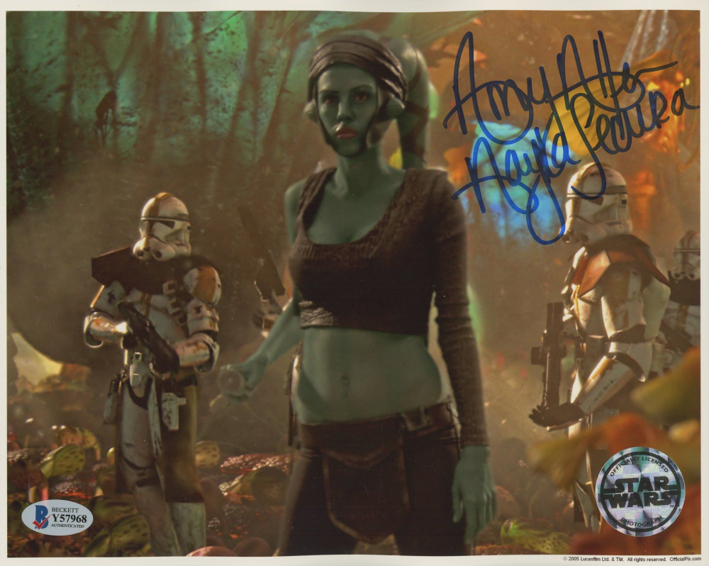 Amy Allen Signed "Star Wars" 8x10 Photo Inscribed "Aayla Secura ...