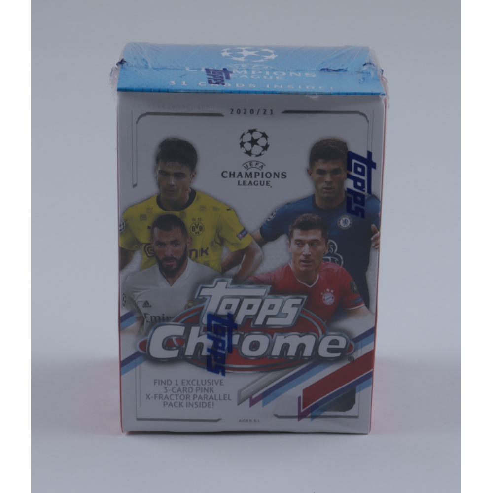 2020-21 Topps UEFA Champions League Chrome Soccer Blaster Box with (7 ...