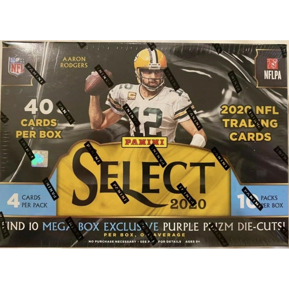 2020 Panini Select Football Trading Cards Mega Box with (10) Packs ...