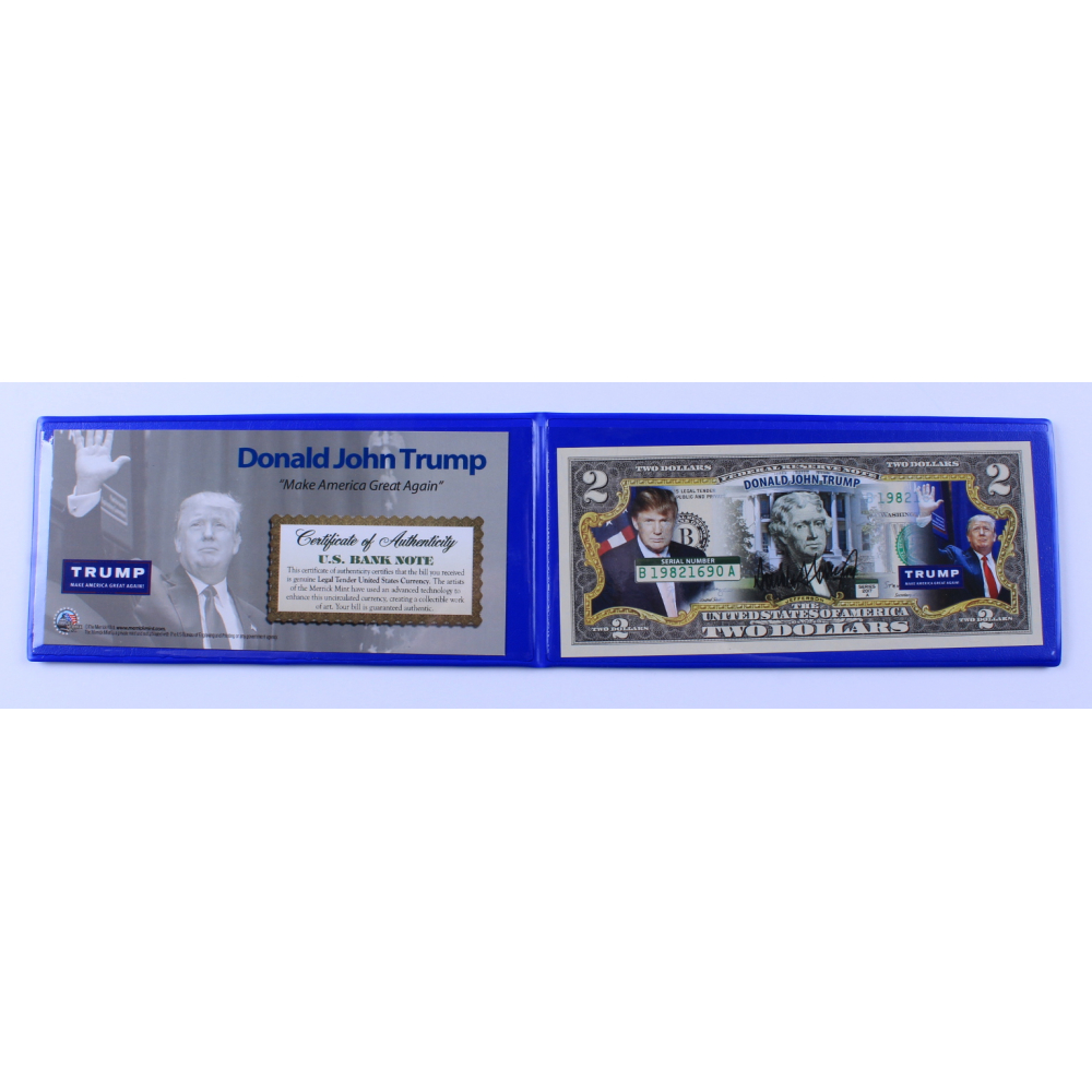 Donald Trump Genuine Legal Tender U.S. $2 Bill Commemorative Edition ...