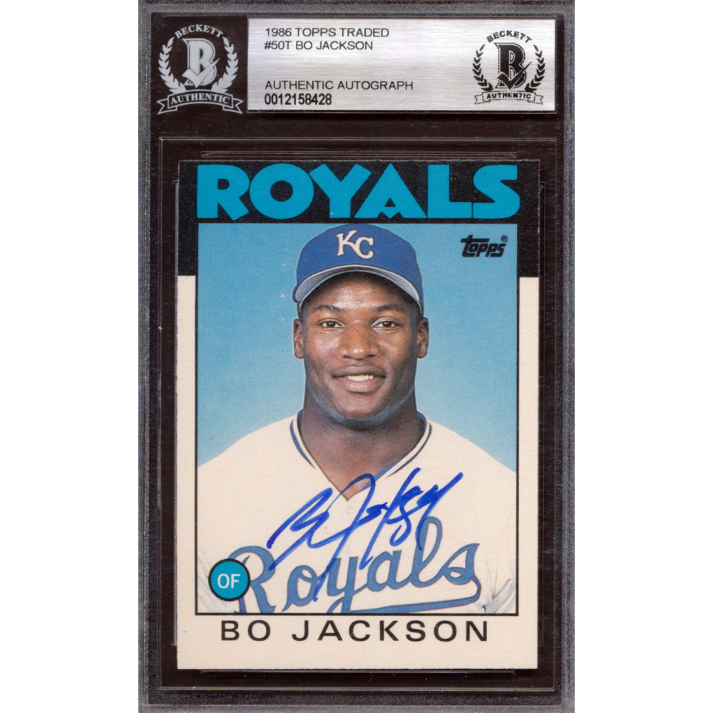 Bo Jackson Signed 1986 Topps Traded #50T XRC (BGS Encapsulated ...