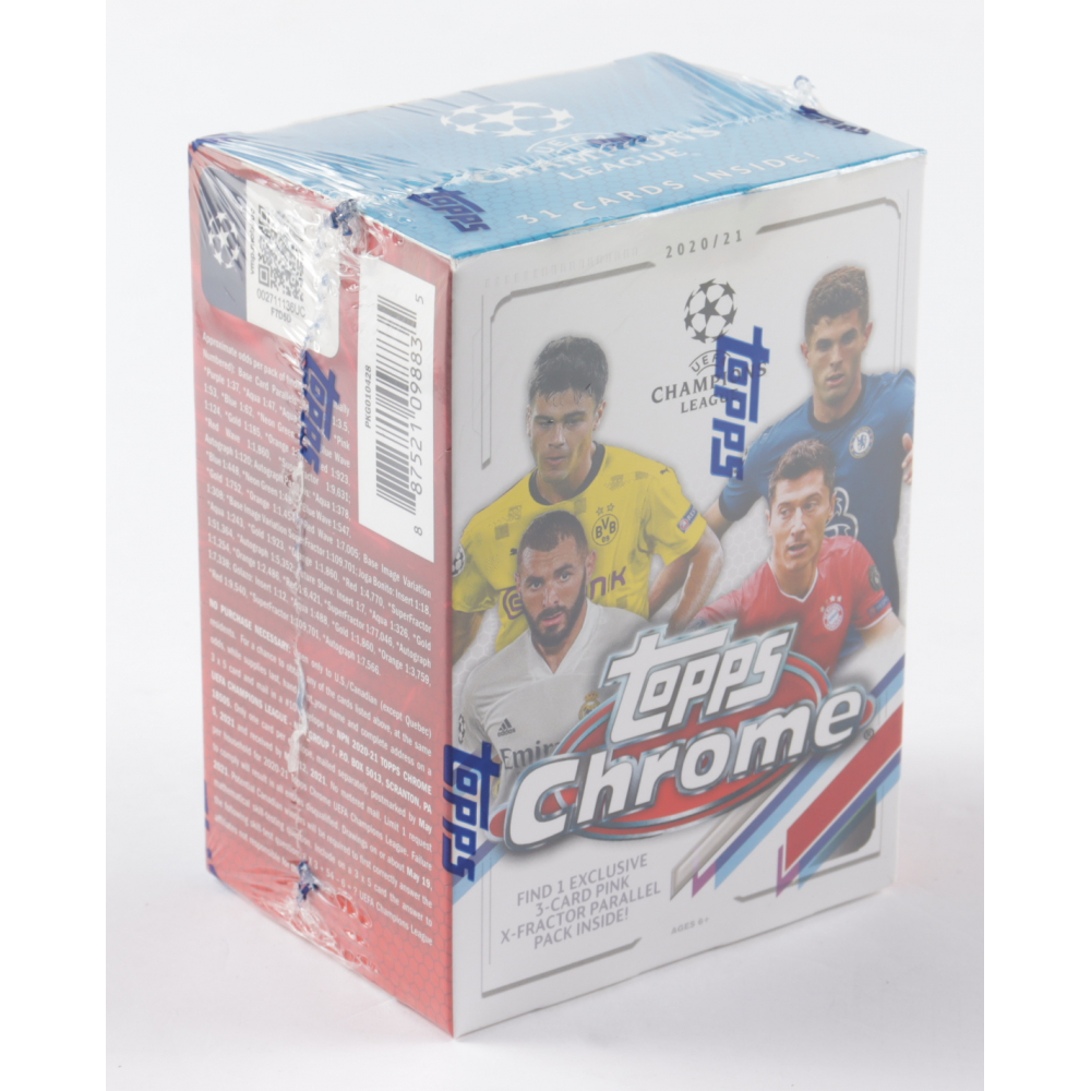 2020-21 Topps UEFA Champions League Chrome Soccer Blaster Box with (7 ...