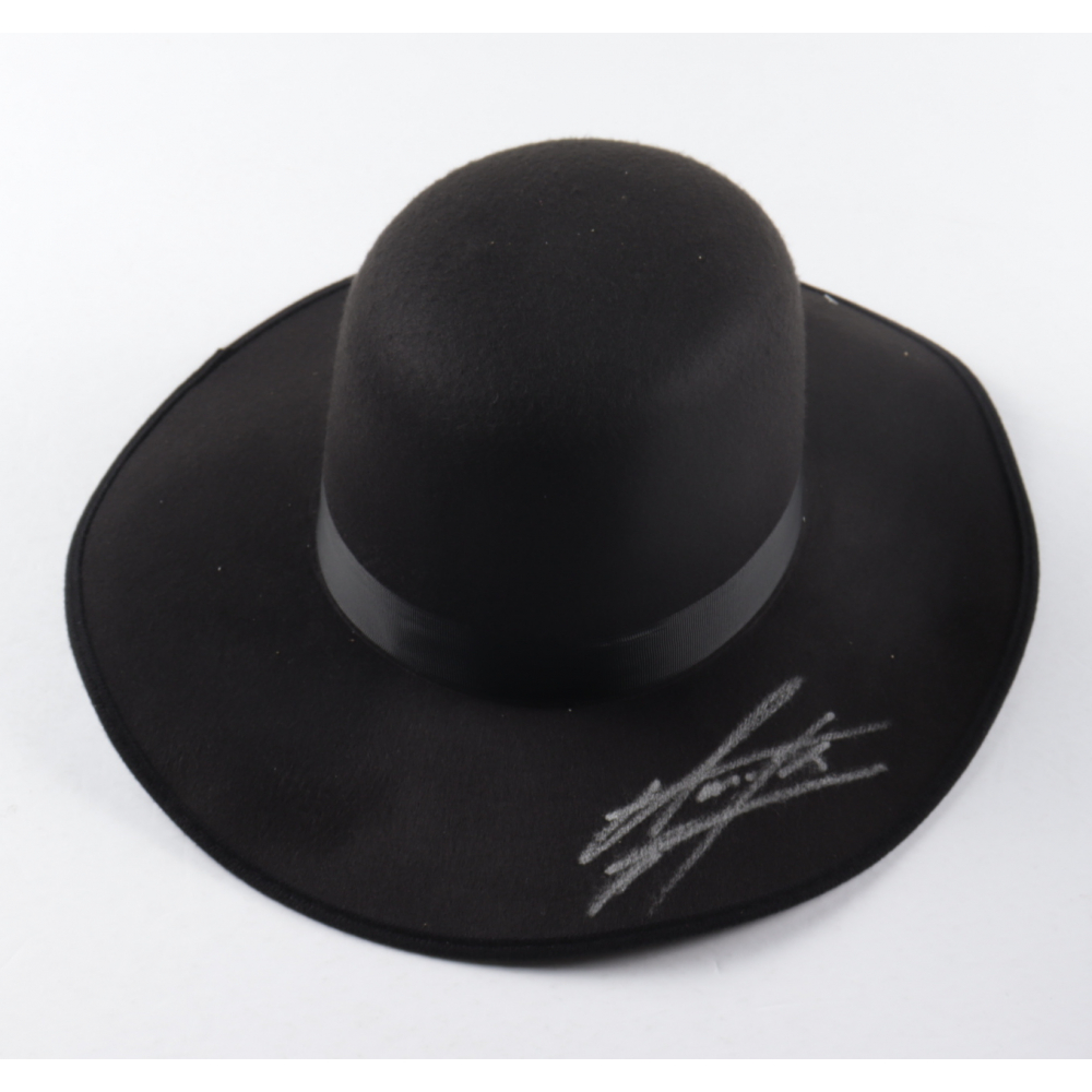 The Undertaker Signed Wide Brim Open Crown Hat (JSA Hologram ...