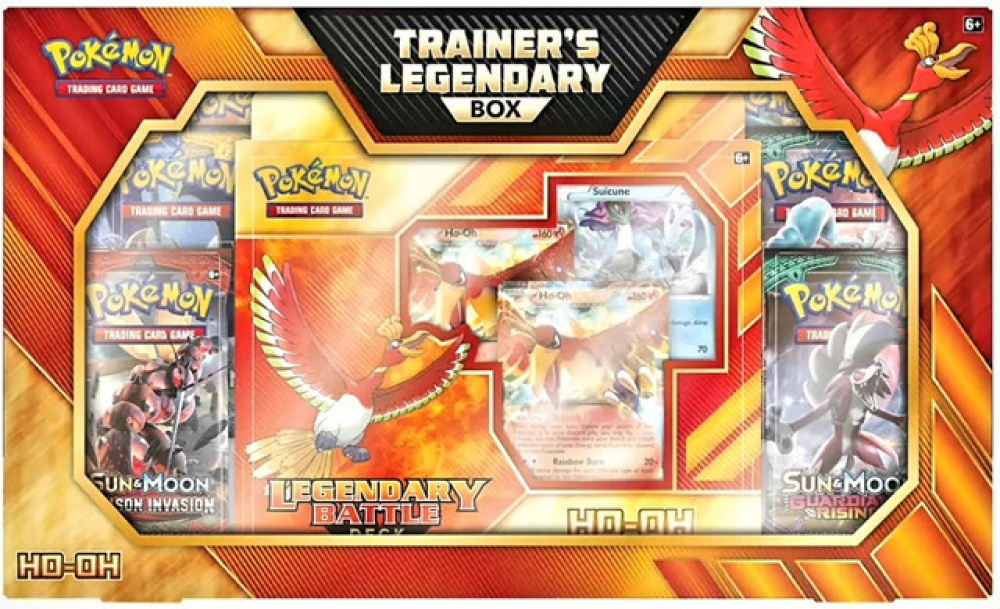 Pokemon Trading Card Game HO-OH Trainer's Legendary Box with (60) Cards ...