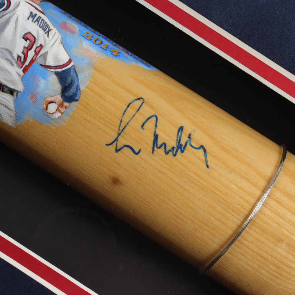 Greg Maddux Signed Hand-Painted Louisville Slugger Baseball Bat 11x43x4 ...