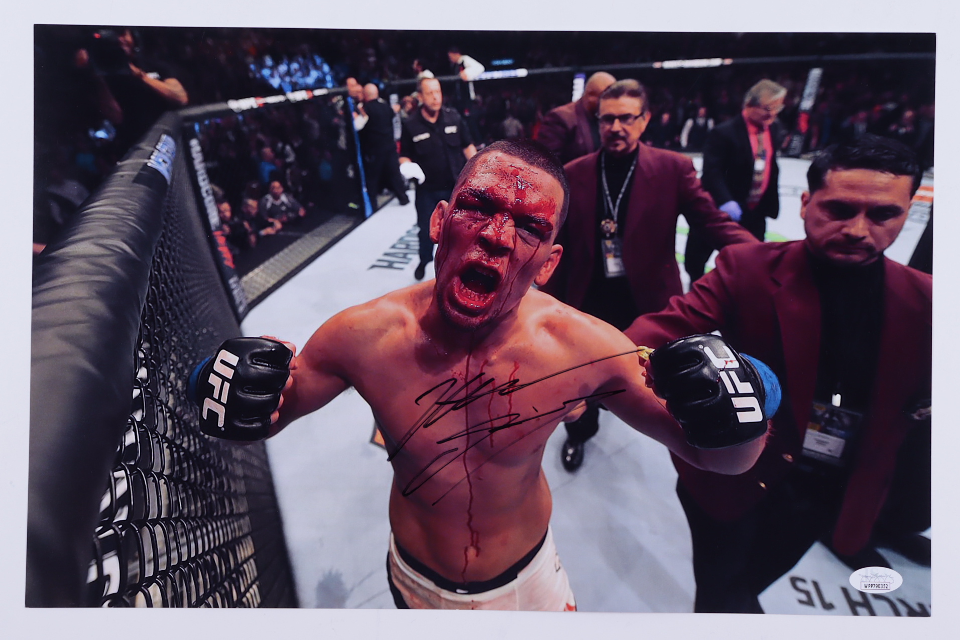 Nate Diaz Signed UFC 11x17 Photo (JSA Hologram) | Pristine Auction