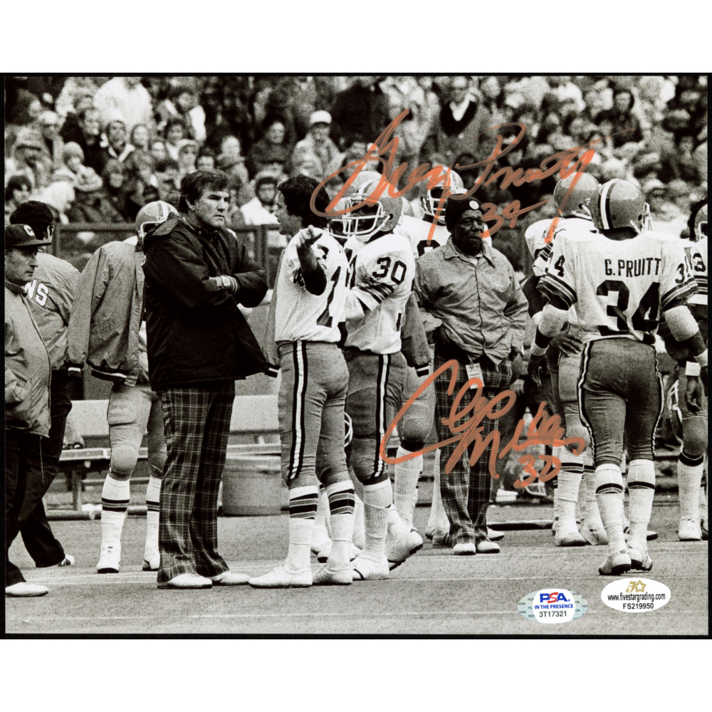 Greg Pruitt & Cleo Miller Signed Browns 8x10 Photo (PSA COA) | Pristine ...