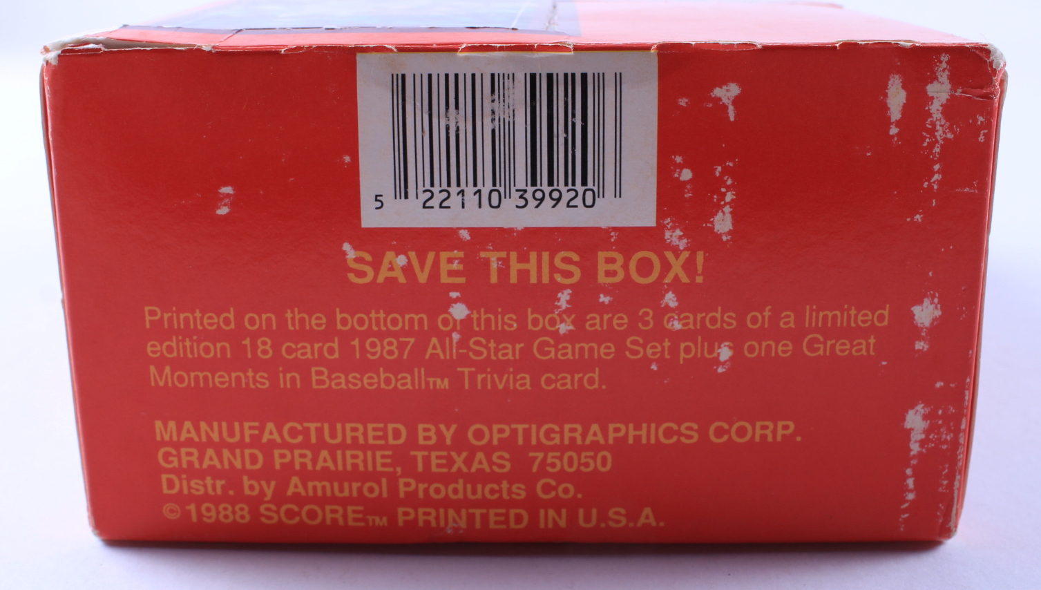 1988 Score Baseball Cards Box of (36) Packs | Pristine Auction