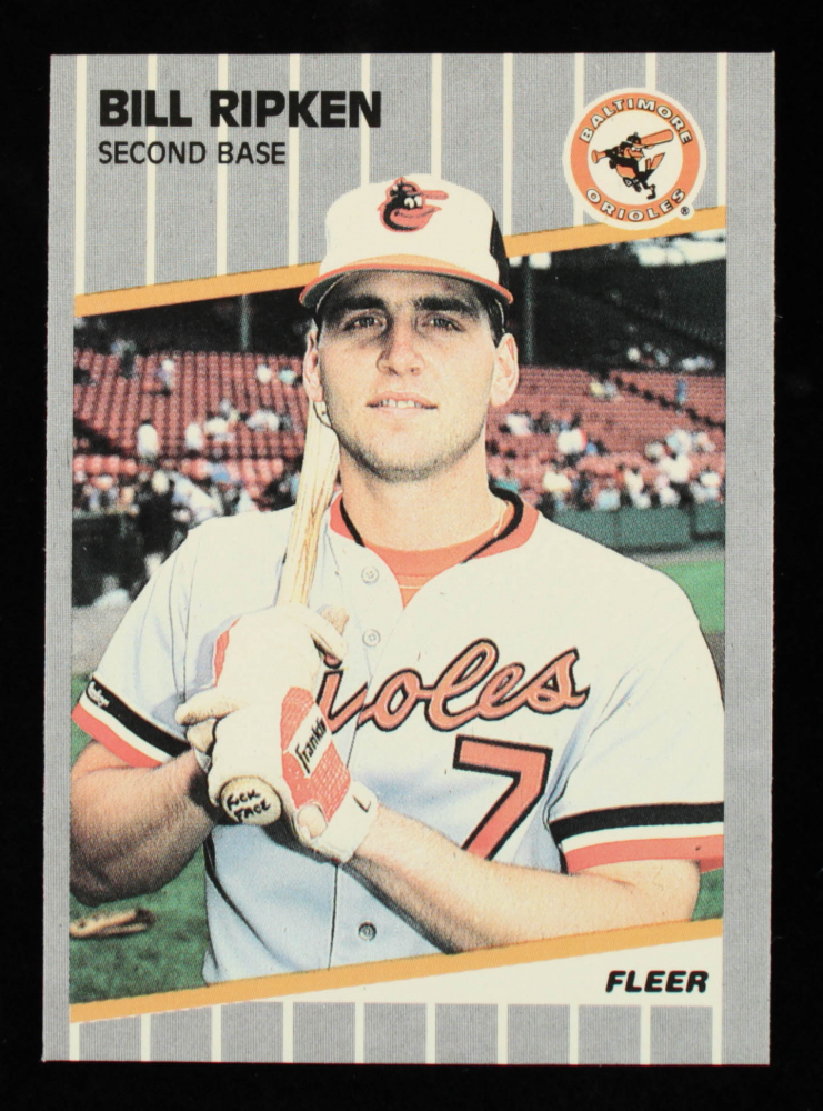 Bill Ripken 1989 Fleer #616A ERR/Rick Face written/on knob of bat ...