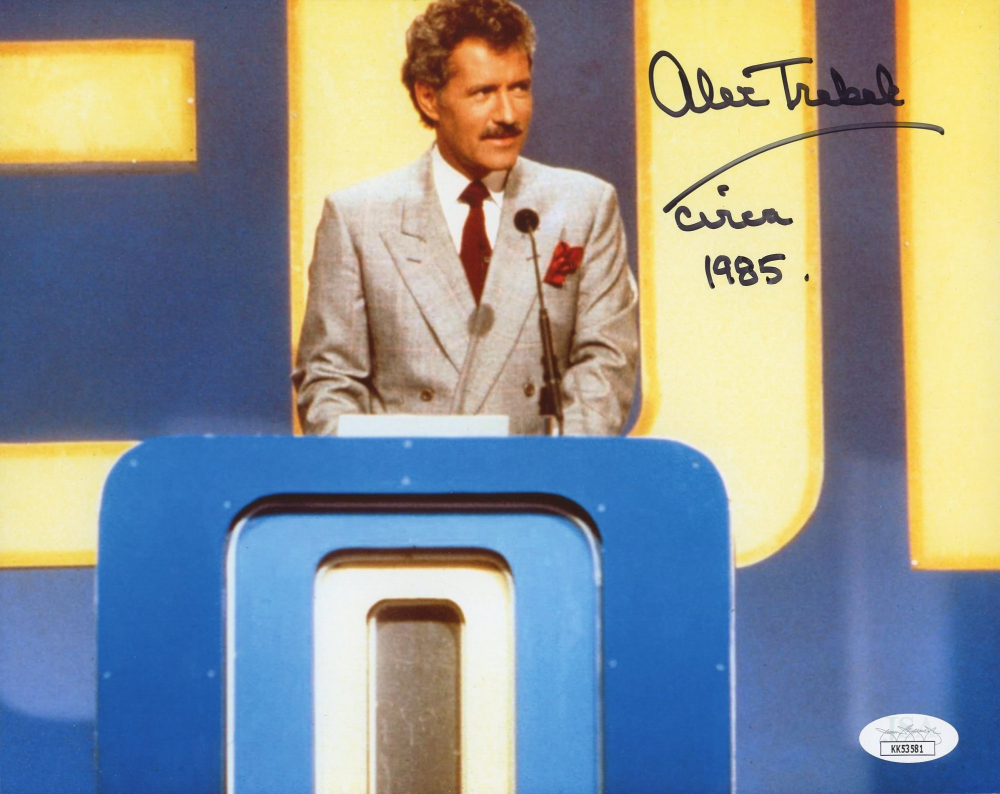 Alex Trebek Signed "Jeopardy" 8x10 Photo Inscribed "Circa 1985" (JSA ...
