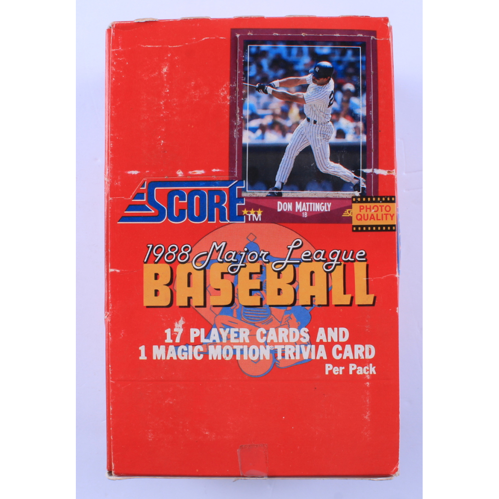 1988 Score Baseball Cards Box of (36) Packs | Pristine Auction