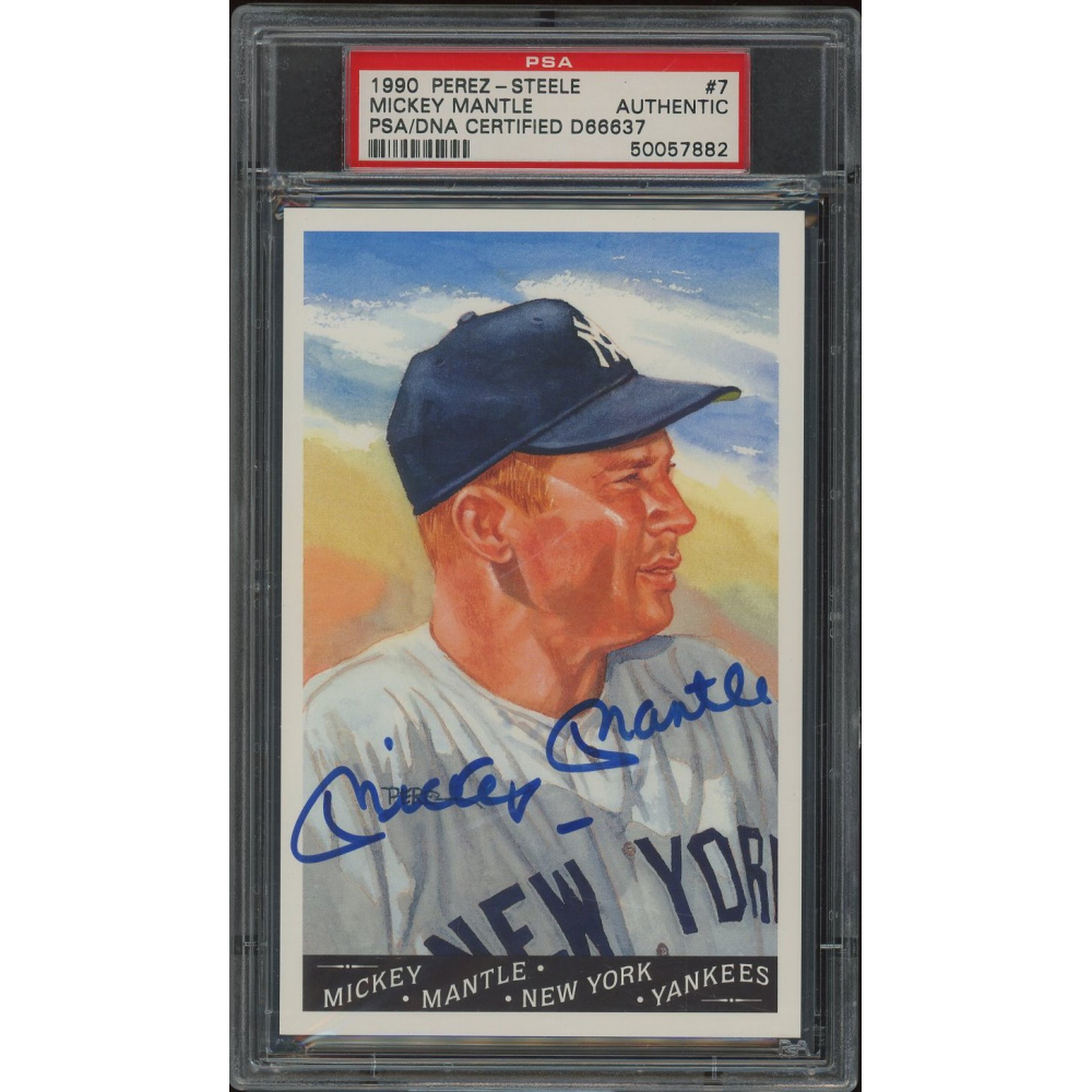 Mickey Mantle Signed LE 1990 Perez-Steele Master Works #7 / Original ...