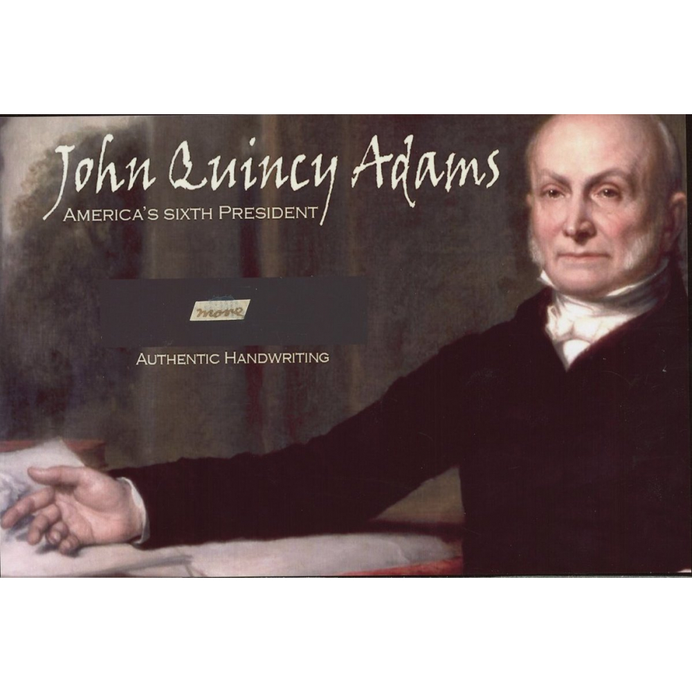John Quincy Adams 4x6 Photo With Authentic Hand-Written Word Cut (JSA ...