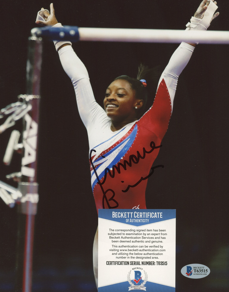 Simone Biles Signed 8x10 Photo (Beckett COA) | Pristine Auction