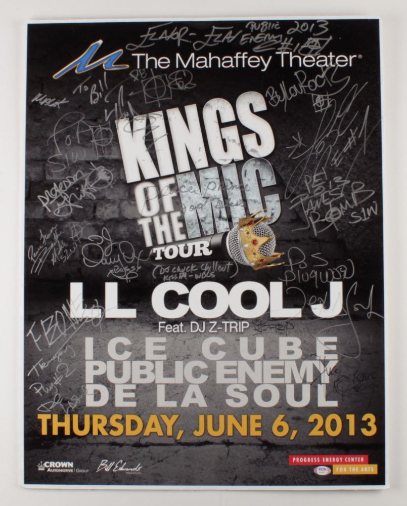 Kings of the Mic Tour 22x28 Poster Multi-Signed by (16) with LL Cool J ...
