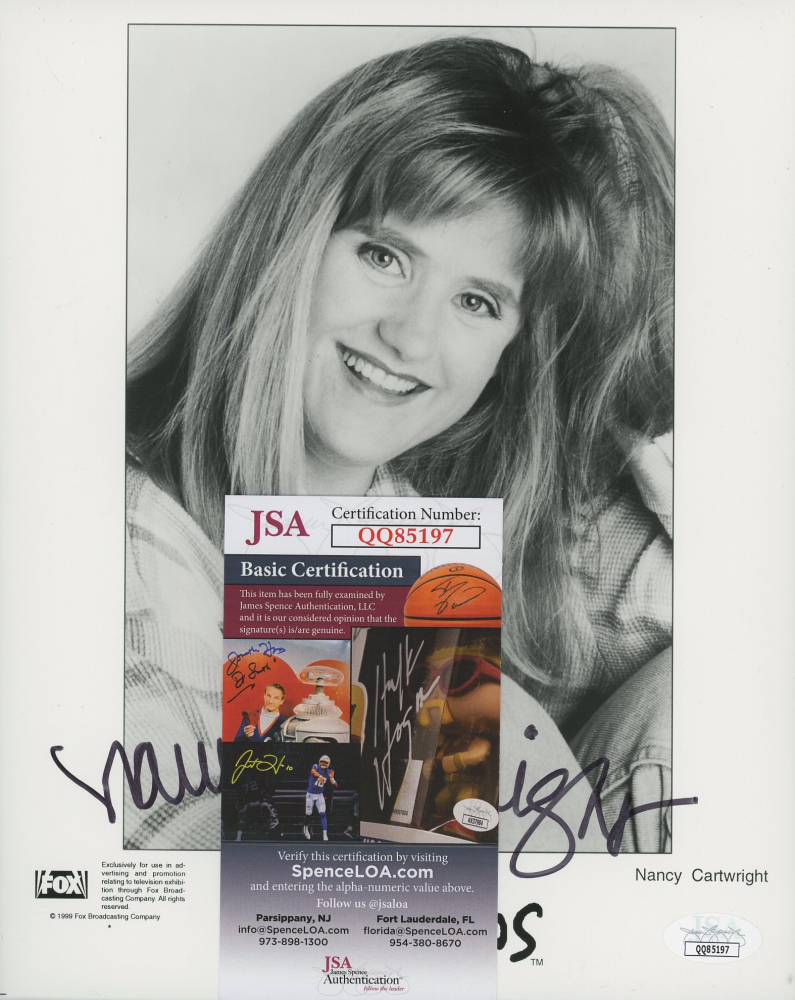 Nancy Cartwright Signed "The Simpsons" 8x10 Photo (JSA COA) | Pristine ...