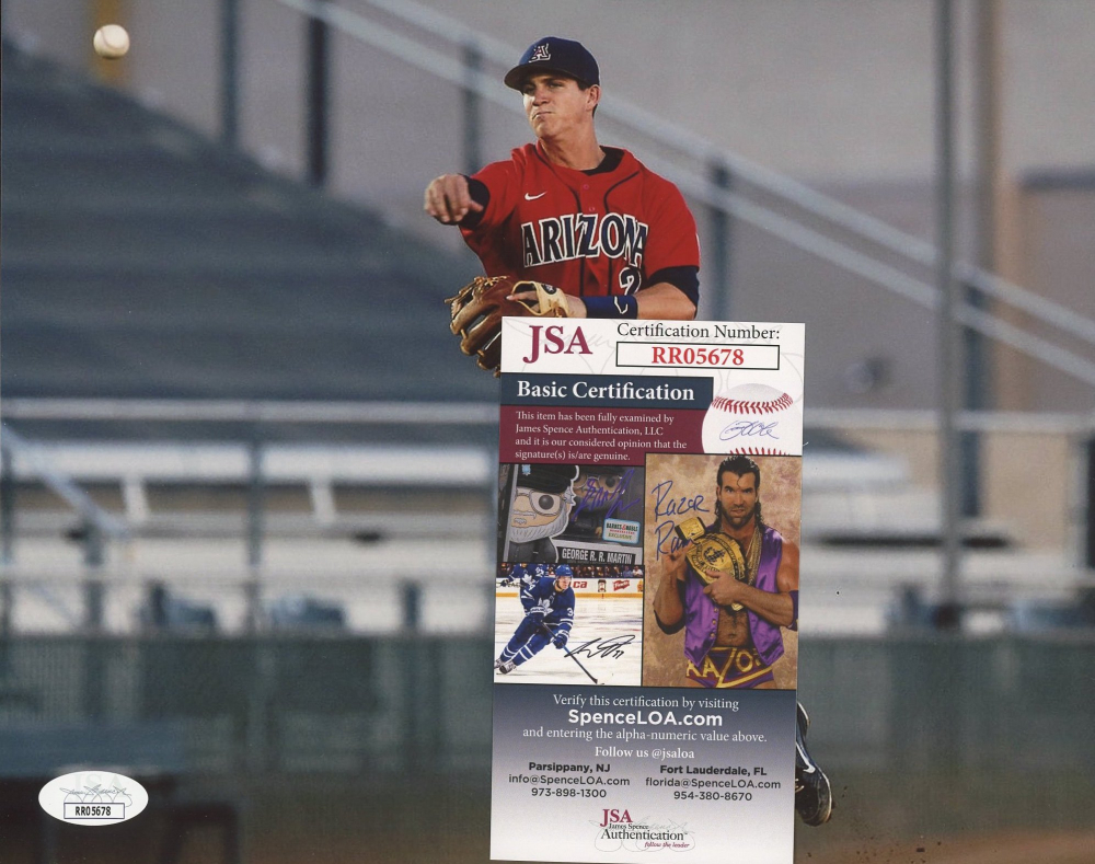 Kevin Newman Signed Arizona Wildcats 8x10 Photo Inscribed "1st Rd Pick ...