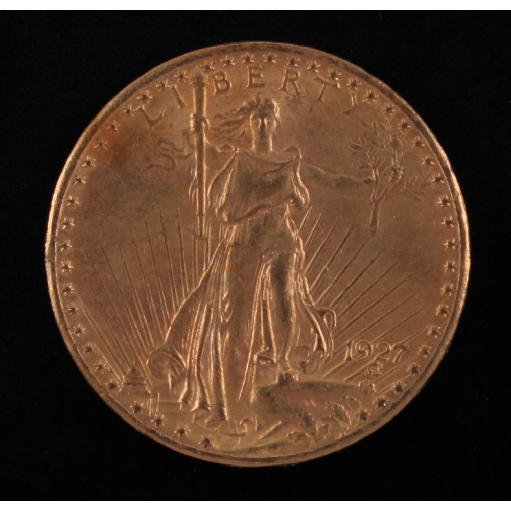 1927 $20 Twenty-Dollar Saint-Gaudens Double Eagle Gold Coin | Pristine ...