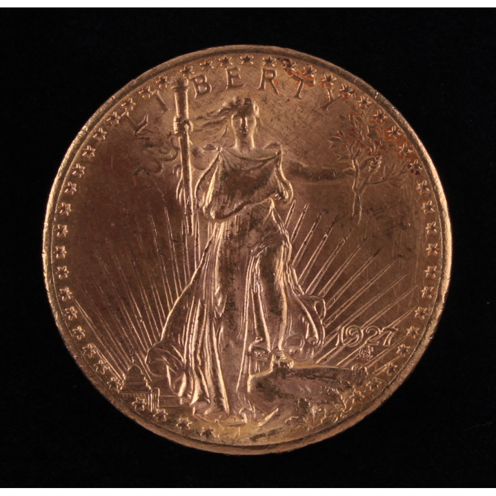 1927 $20 Twenty-Dollar Saint-Gaudens Double Eagle Gold Coin | Pristine ...