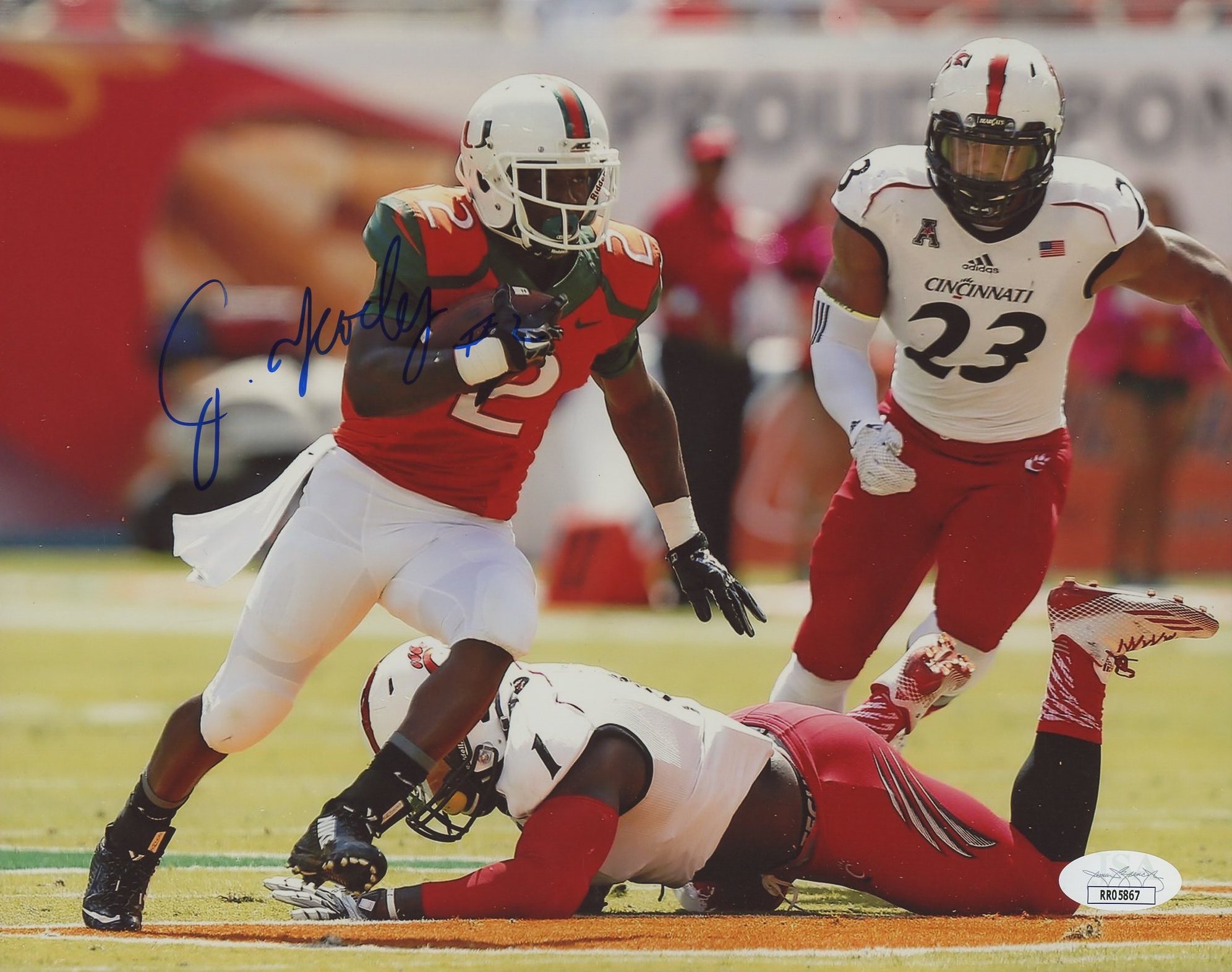 Joseph Yearby Signed Miami Hurricanes 8x10 Photo (JSA) | Pristine Auction