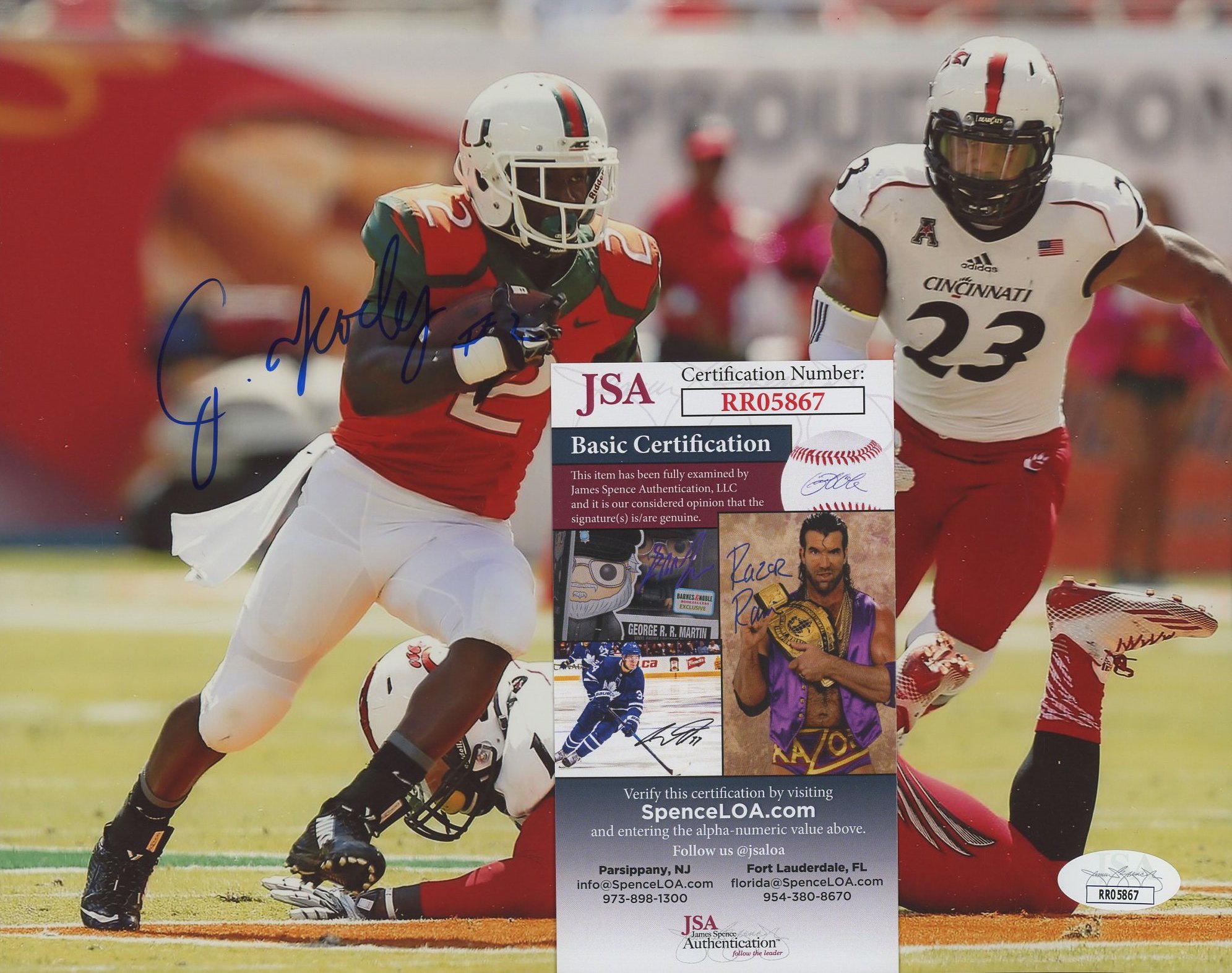 Joseph Yearby Signed Miami Hurricanes 8x10 Photo (JSA) | Pristine Auction