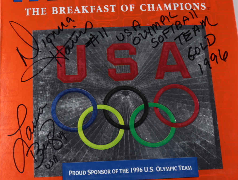 Dionna Harris & Laura Berg Signed Wheaties Cereal Box Inscribed "USA ...