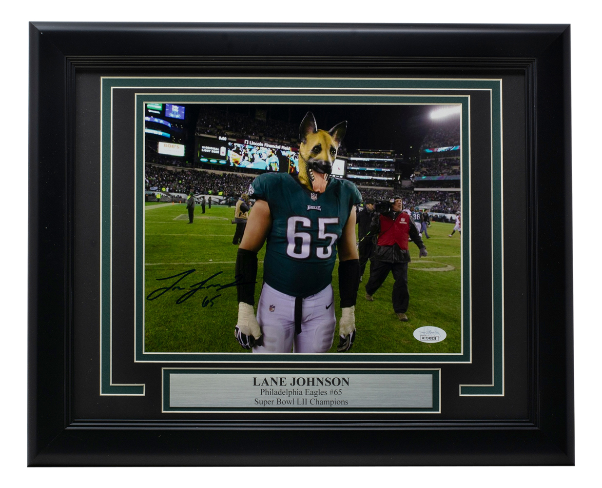 Lane Johnson Signed Eagles 11x14 Custom Framed Photo Display (JSA ...