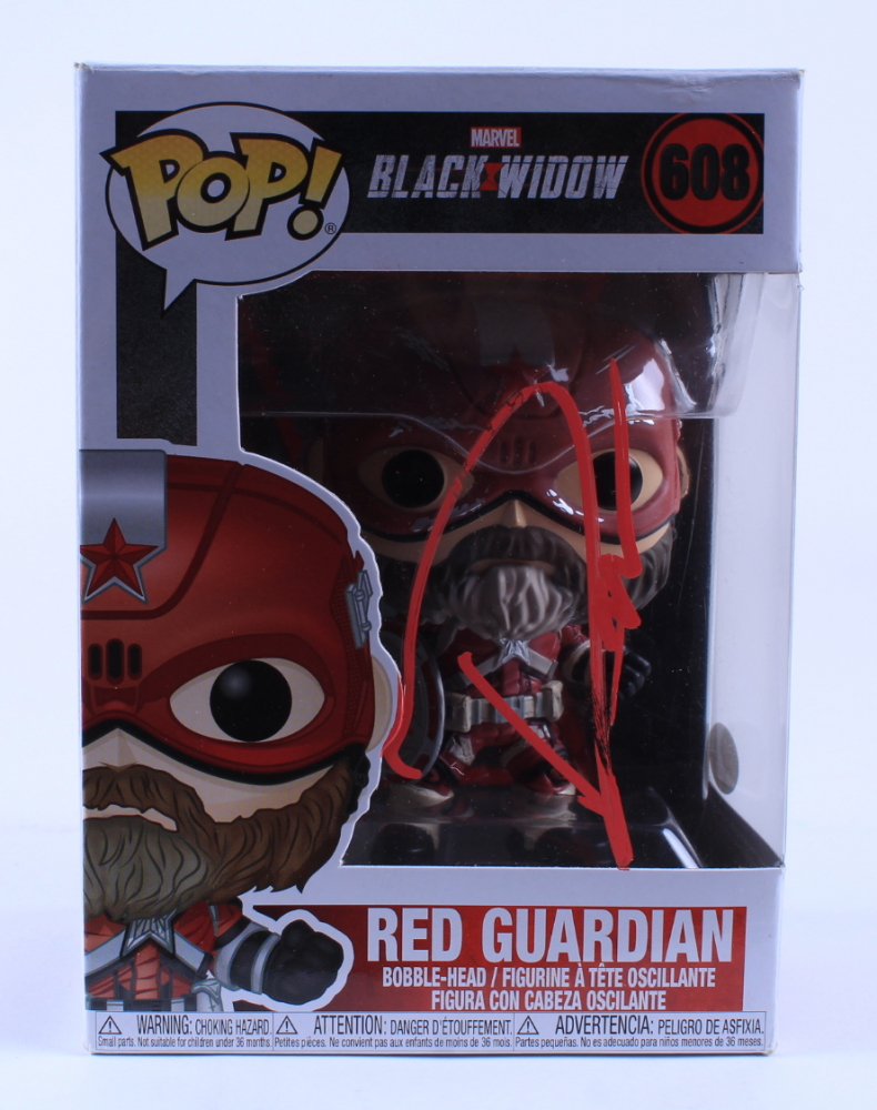 David Harbour Signed "Black Widow" #608 Red Guardian Funko Pop! Vinyl ...