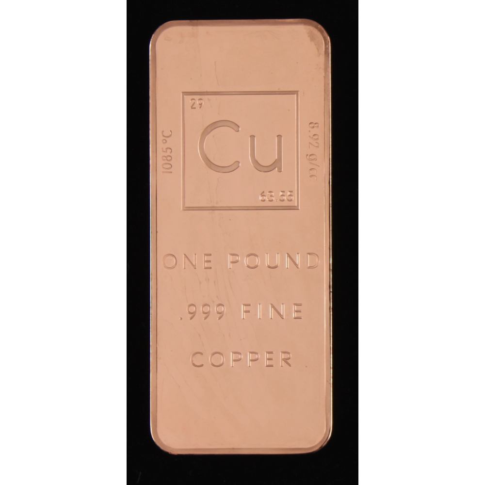 One Pound .999 Fine Copper Periodic Table Design Bullion Bar | Pristine ...