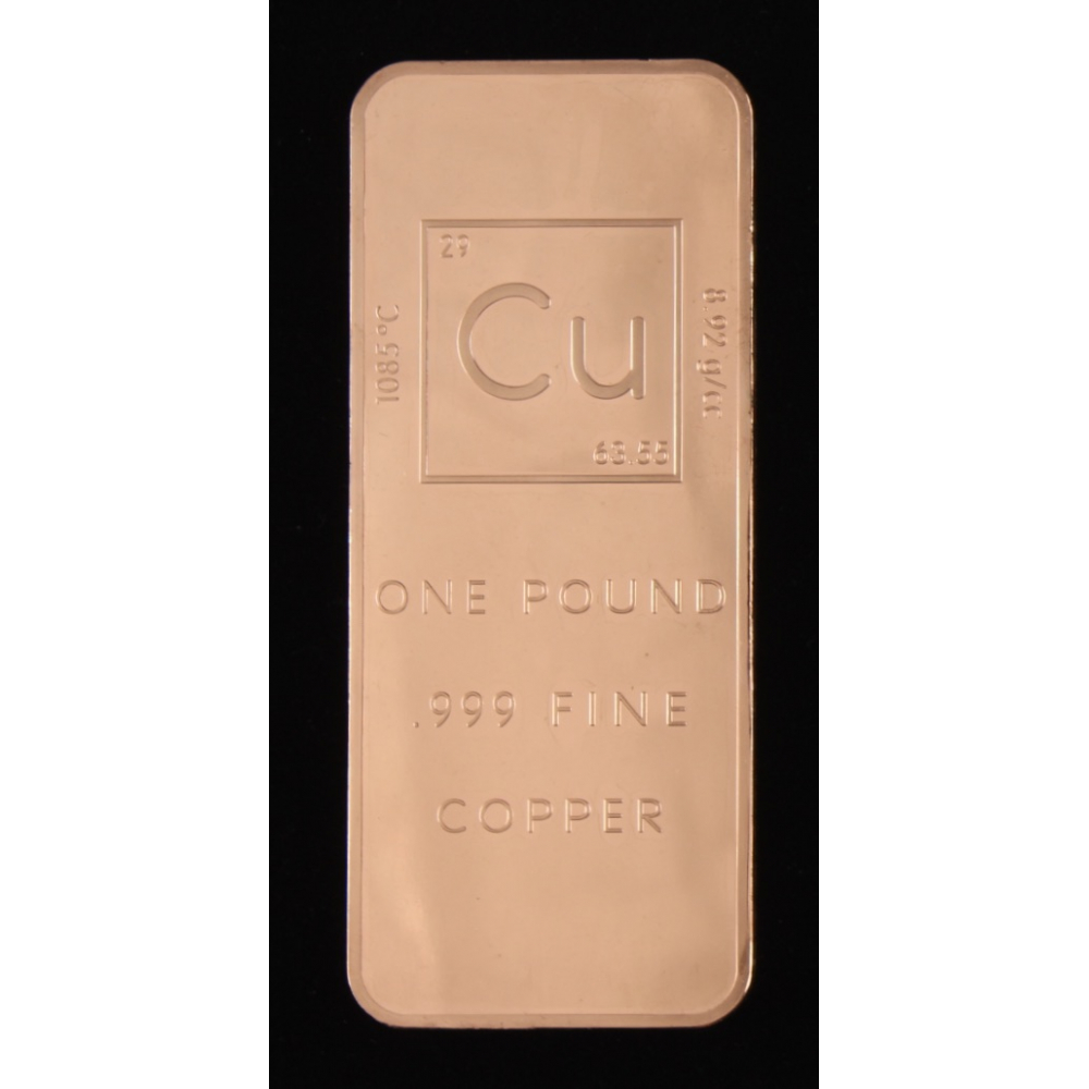 One Pound .999 Fine Copper Periodic Table Design Bullion Bar | Pristine ...
