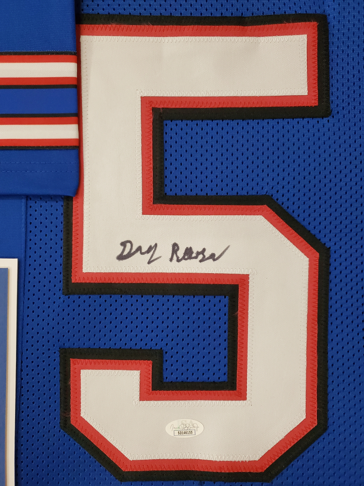 Greg Rousseau Signed 34x42 Custom Framed Jersey (JSA COA) | Pristine ...