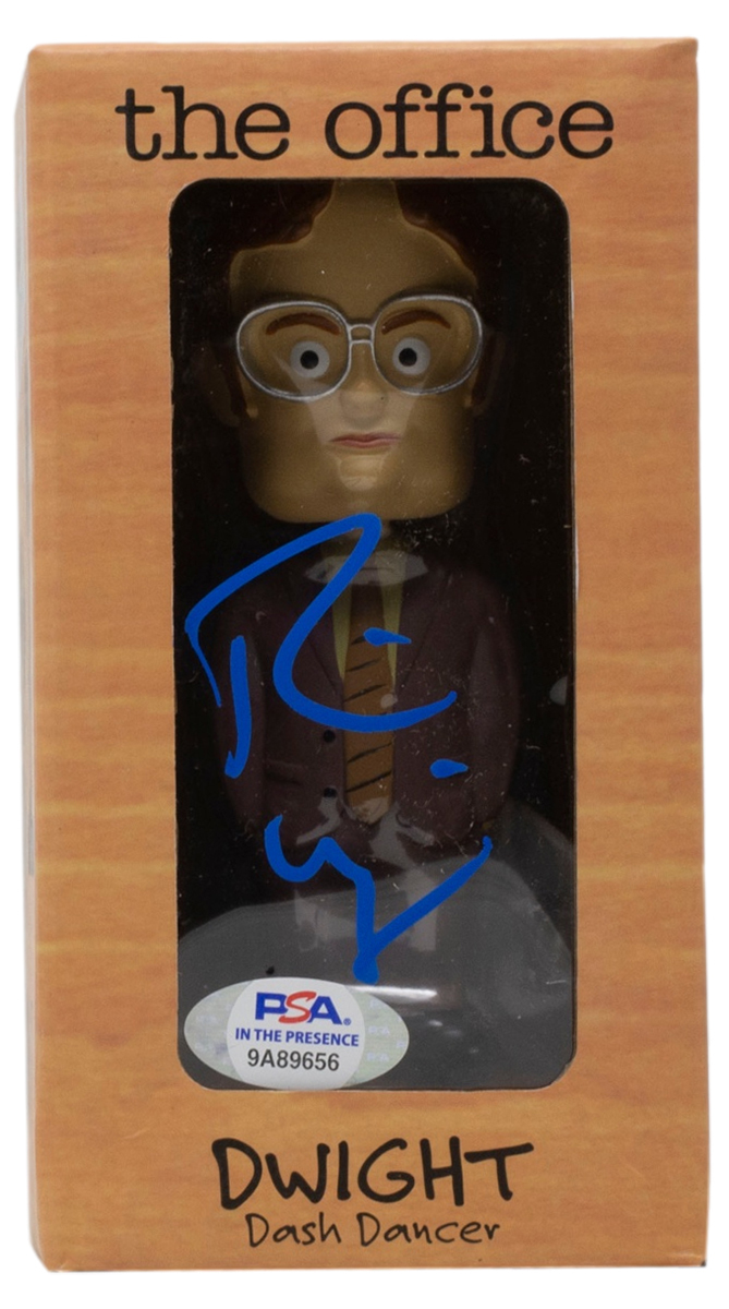 Rainn Wilson Signed "The Office" Dash Dancer Dwight Schrute Bobblehead ...