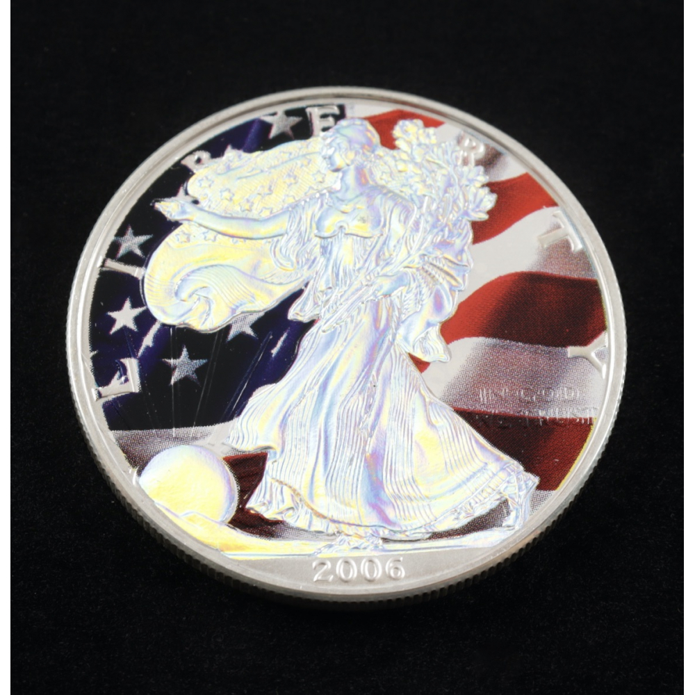 2006 LE Custom Colorized Walking Liberty Silver Dollar with Case ...