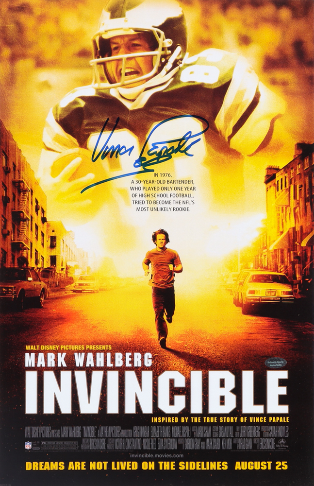 Vince Papale Signed "Invincible" 11x17 Movie Poster Print (Schwartz ...