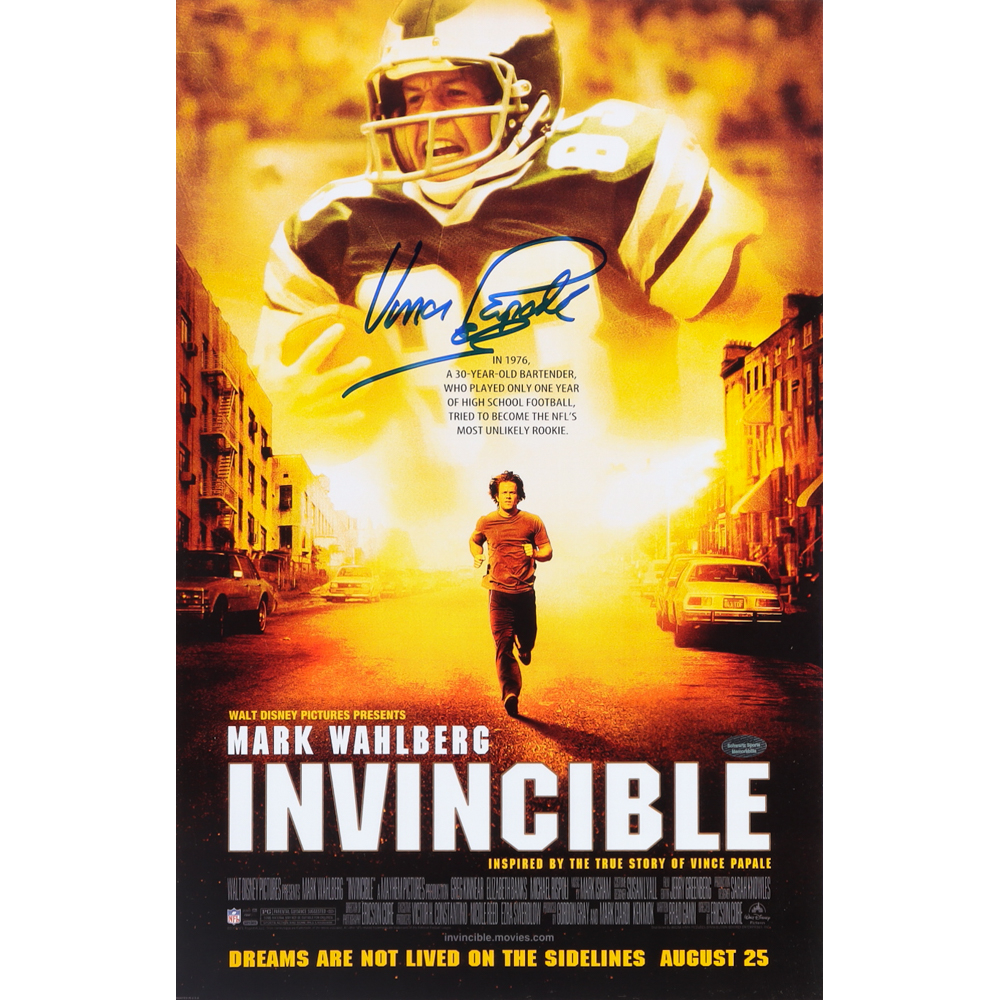 Vince Papale Signed "Invincible" 11x17 Movie Poster Print (Schwartz ...