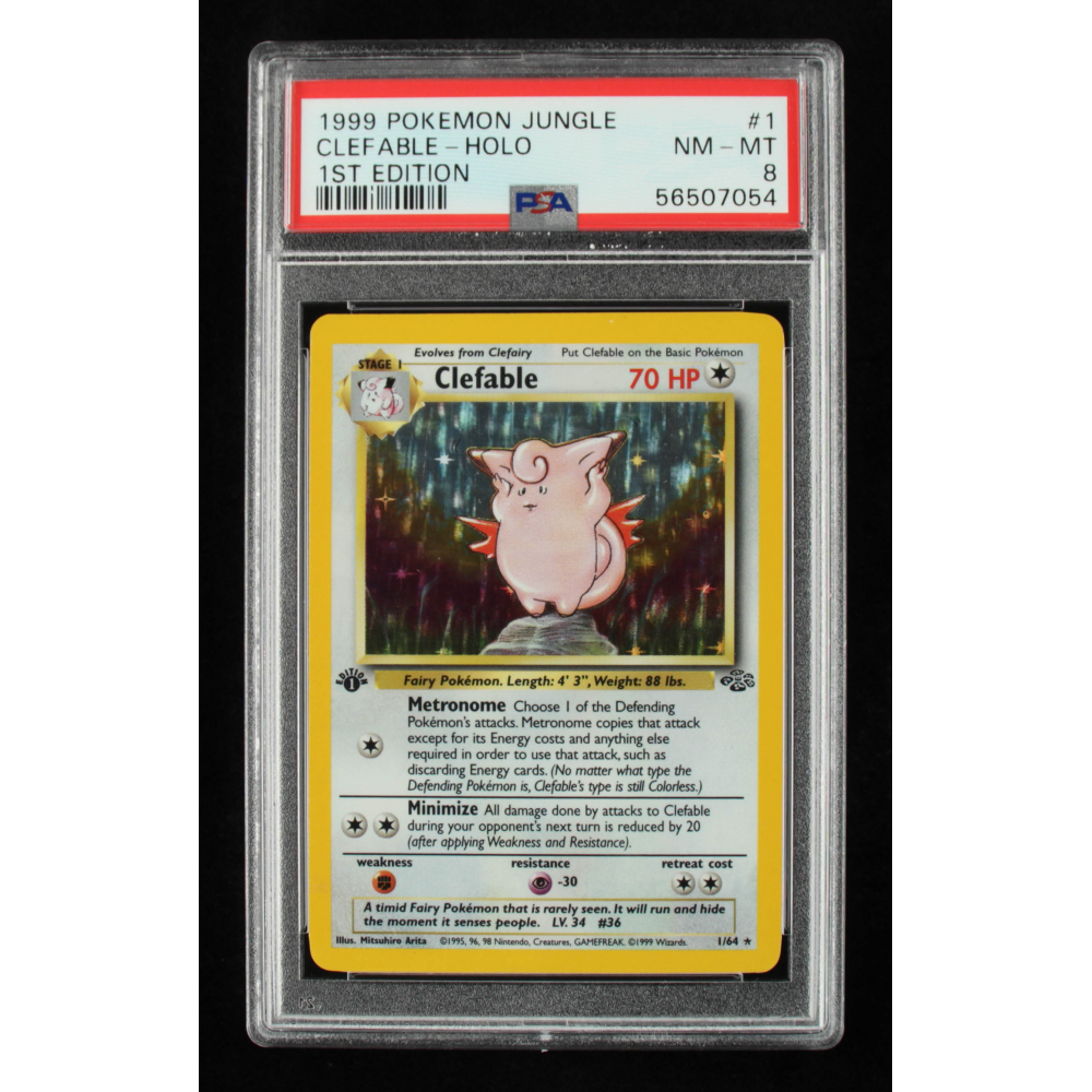 Clefable 1999 Pokemon Jungle 1st Edition #1 HOLO R (PSA 8) | Pristine ...