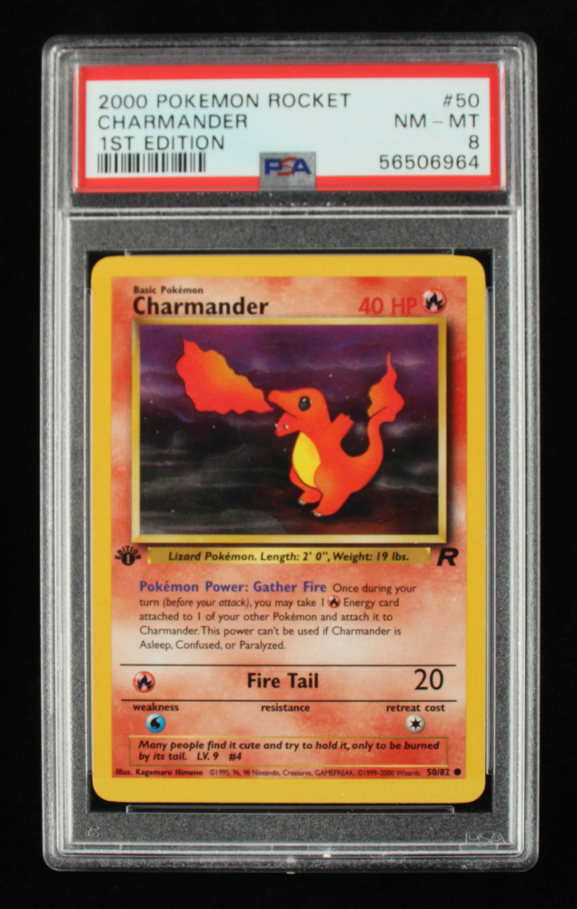 Charmander 2000 Pokemon Team Rocket 1st Edition #50 C (PSA 8 ...