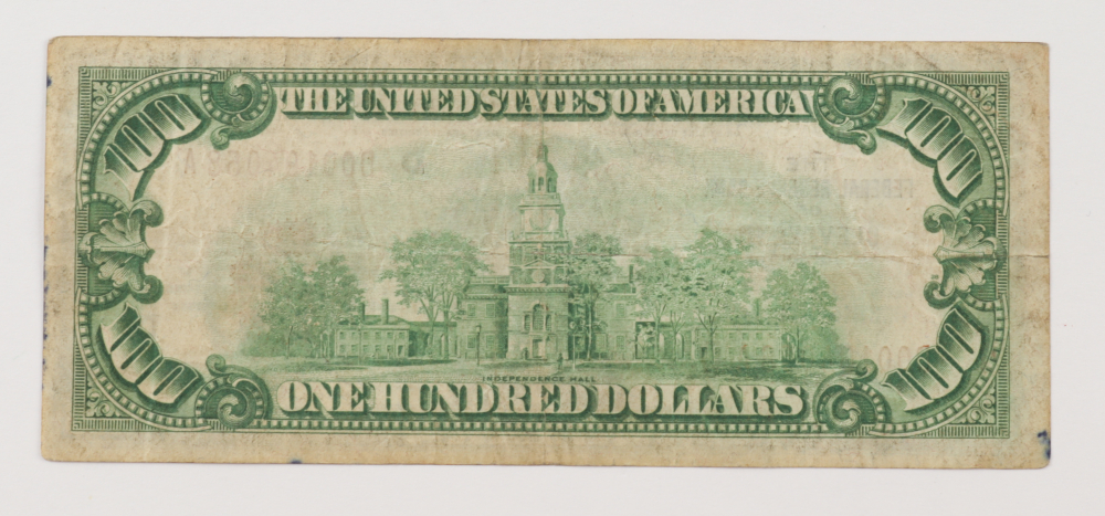 1929 $100 One-Hundred Dollars U.S. National Currency Bank Note with Brown Seal - The Federal ...