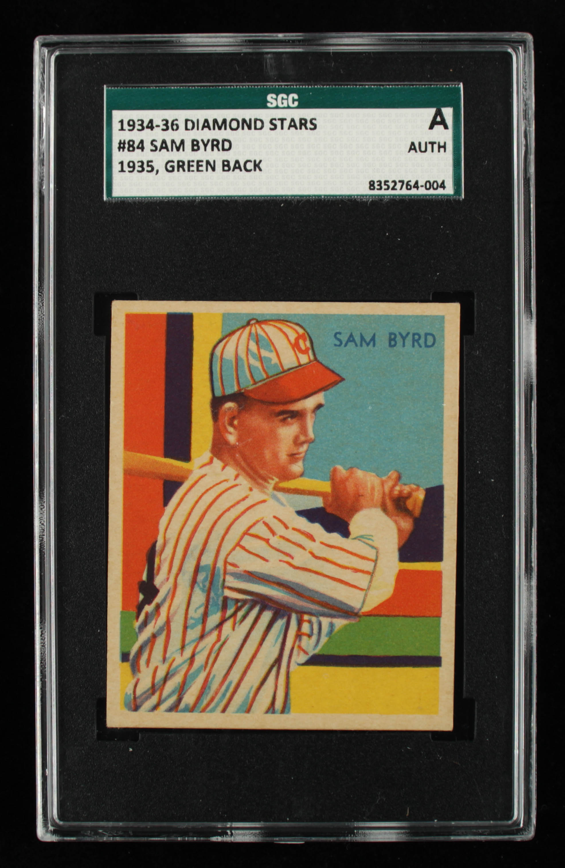 Sam Byrd 1934-36 Diamond Stars #84 35B (SGC Authentic) | Pristine Auction