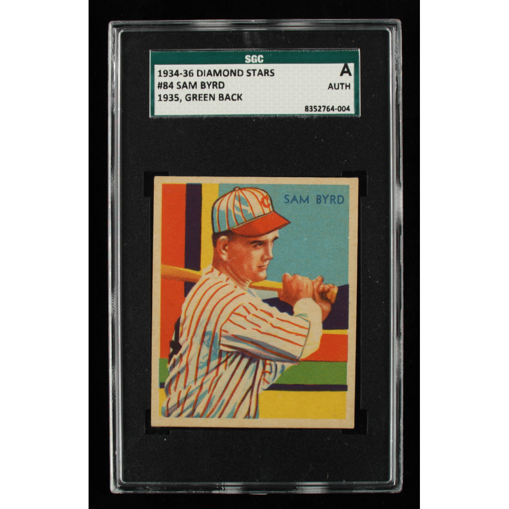 Sam Byrd 1934-36 Diamond Stars #84 35B (SGC Authentic) | Pristine Auction