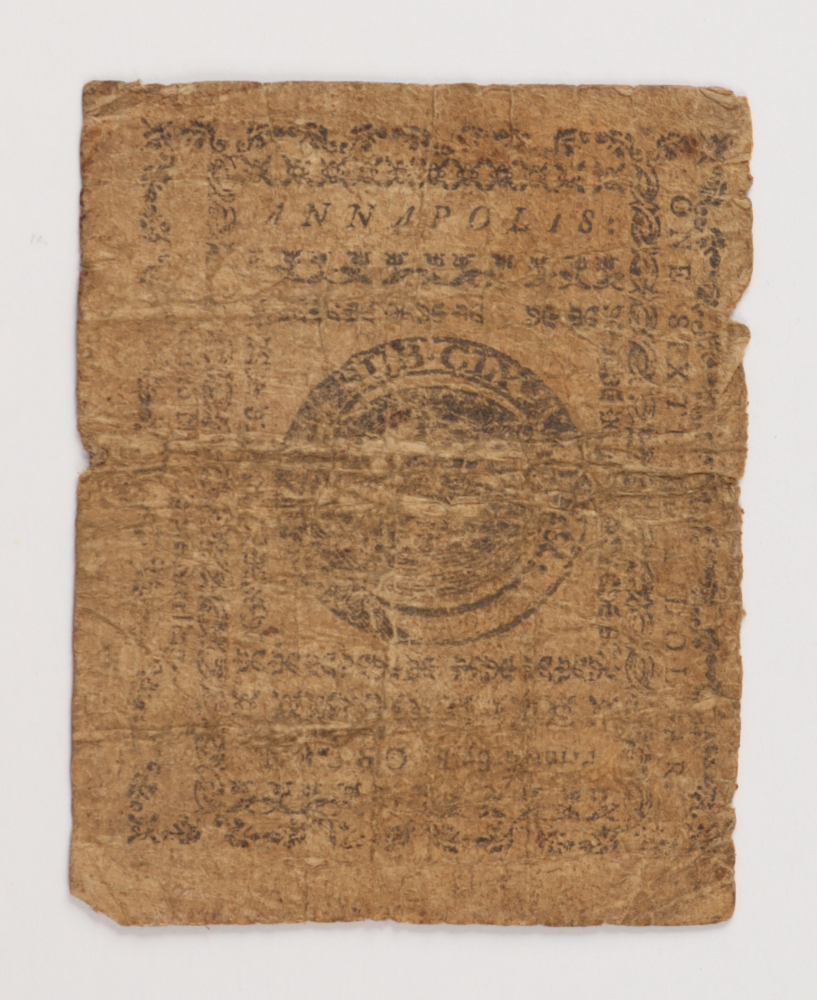 1770 $1/6 One Sixth-of-a-Dollar - Maryland - Colonial Currency Note ...