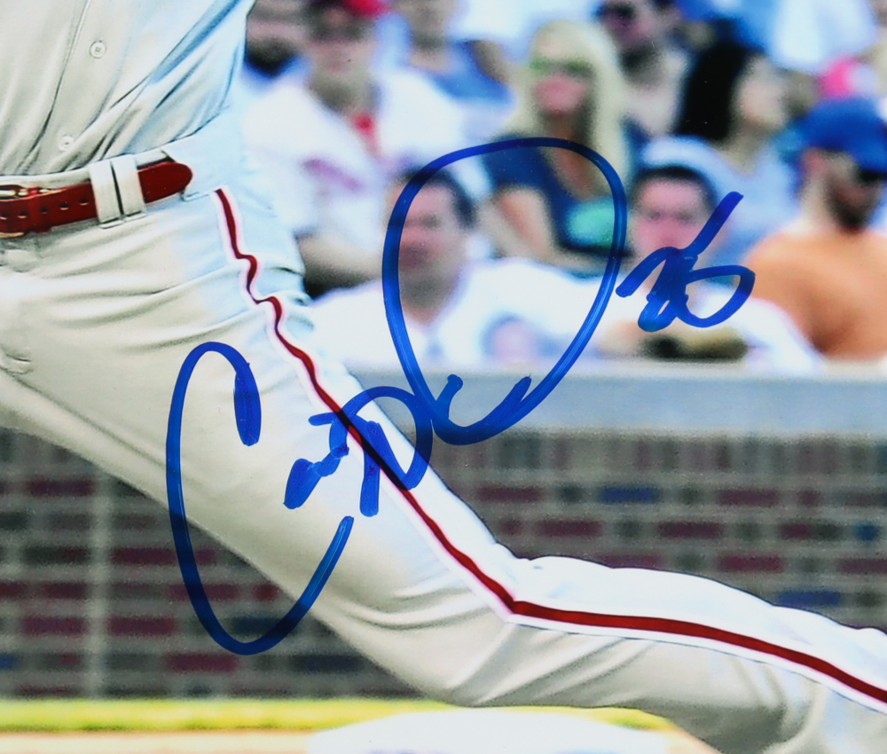 Cole Hamels Signed Cubs 19x23 Custom Framed 2015 Game Ticket Display ...