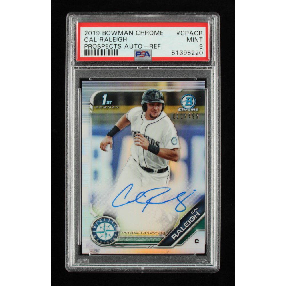 Cal Raleigh 2019 Bowman Chrome Prospect Autographs Refractors #CPACR ...