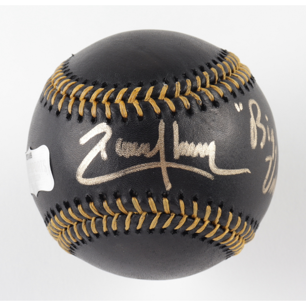 Randy Johnson Signed Black Leather OML Baseball Inscribed "Big Unit ...