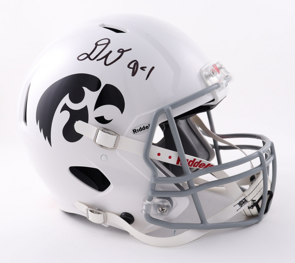 Daviyon Nixon Signed Iowa Hawkeyes Full-Size Authentic Speed Helmet ...