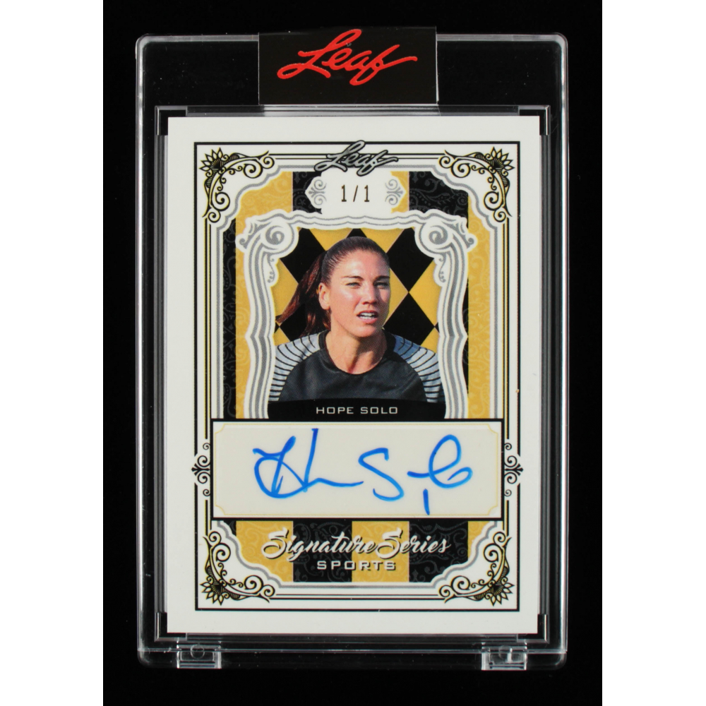 Hope Solo 2021 Leaf Signature Series Sports Black and Yellow #SSHS1 #1/ ...