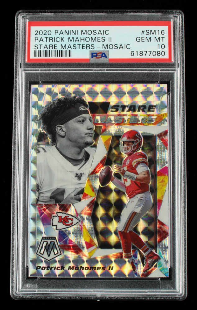 Patrick Mahomes II 2020 Panini Mosaic Stare Masters Mosaic #16 (PSA 10 ...