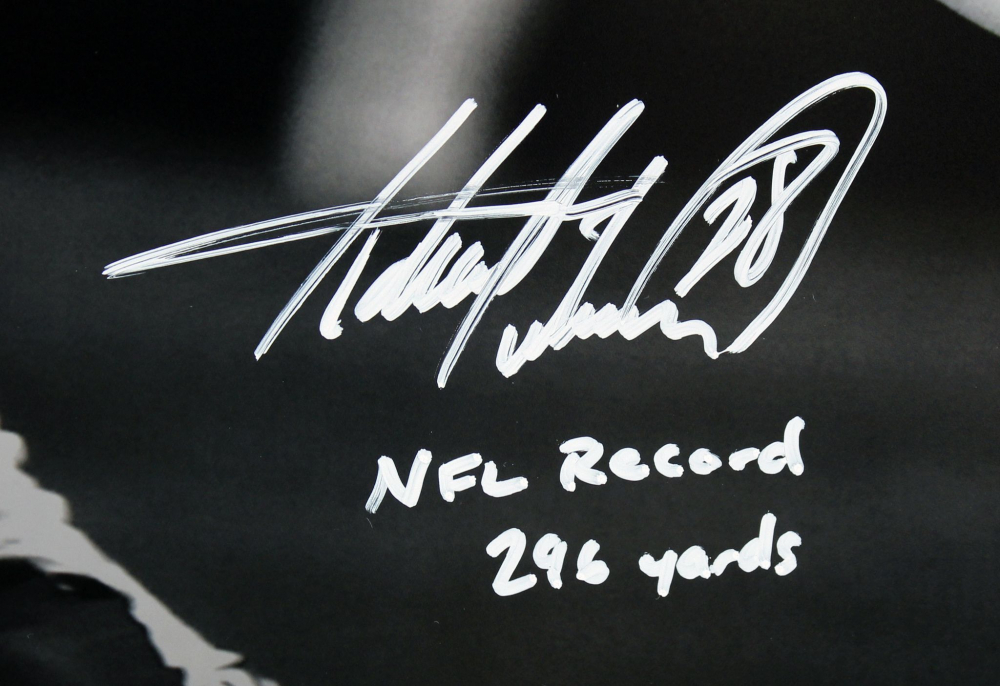 Adrian Peterson Signed Vikings 16x20 Photo Inscribed "NFL Record 296 ...
